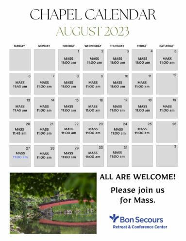 Mass Schedule | Bon Secours Retreat & Conference Center